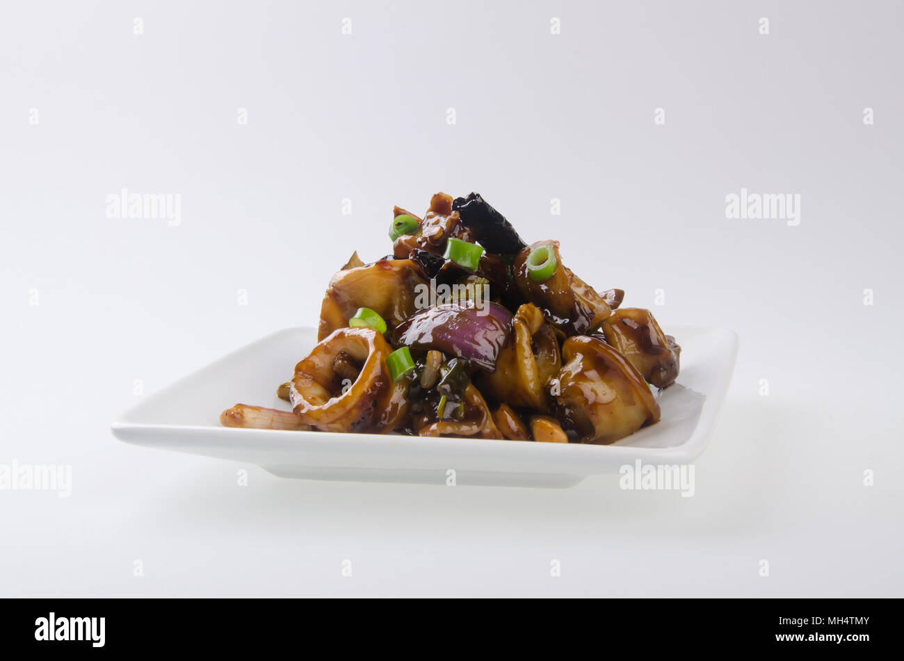 squid. Chinese stir-fried squid asia food Stock Photo - Alamy