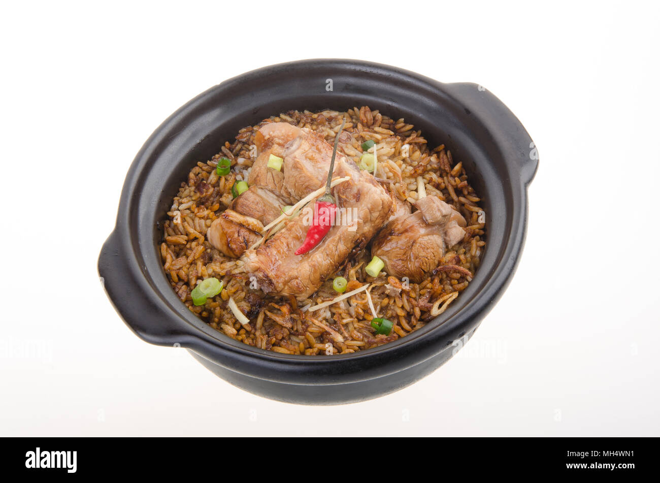 Claypot pork rice. asia chinese food Stock Photo - Alamy