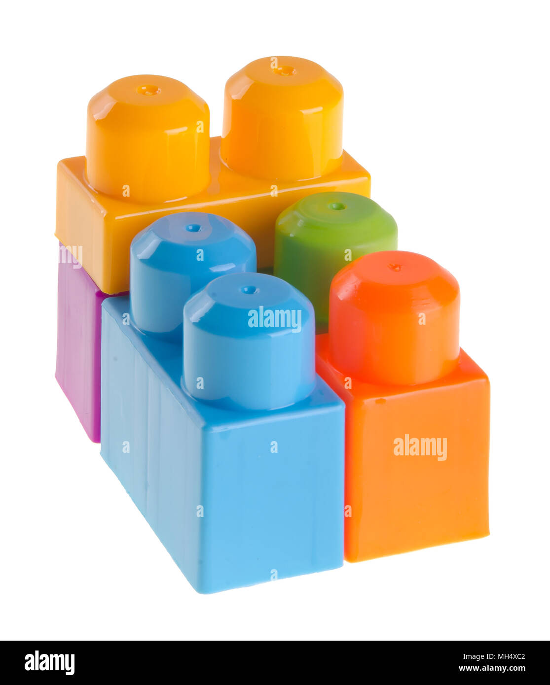 Plastic building blocks on a background Stock Photo - Alamy