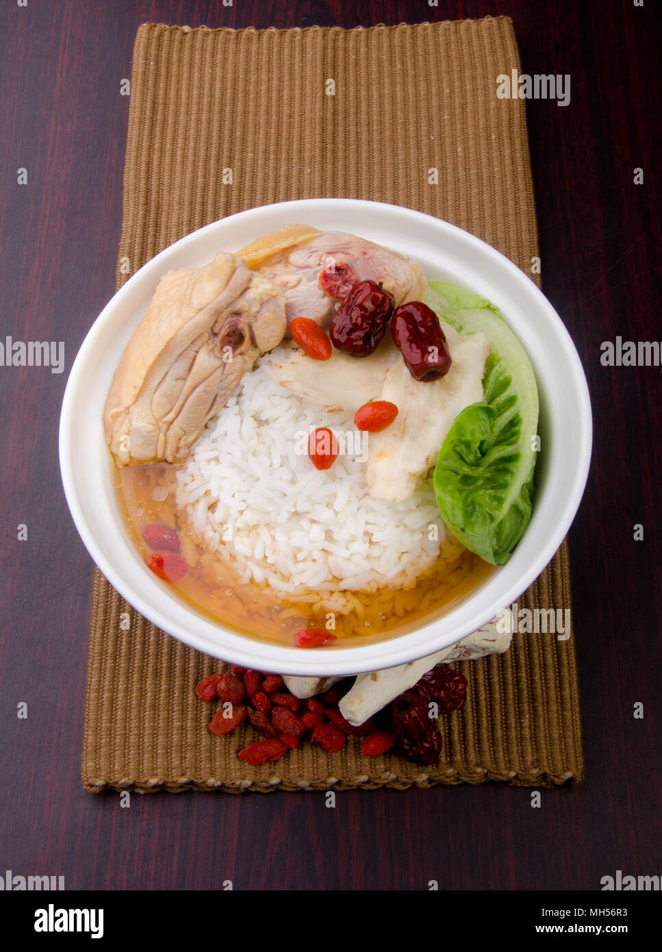Chicken Rice on the background, asia food Stock Photo - Alamy