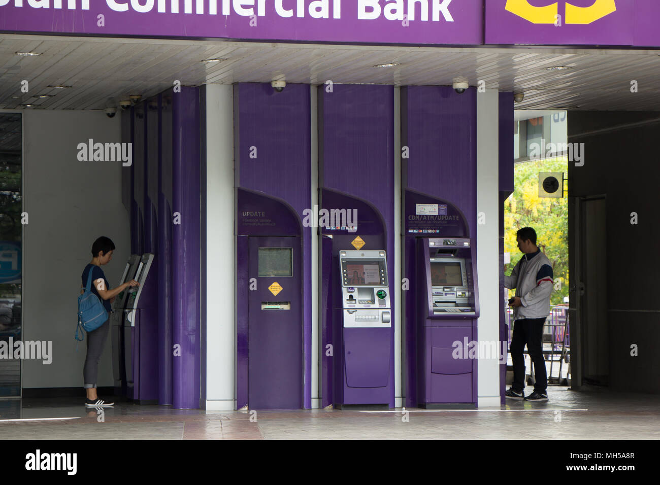 CHIANG MAI, THAILAND - APRIL 28 2018: Siam Commercial Bank in Suandok ...