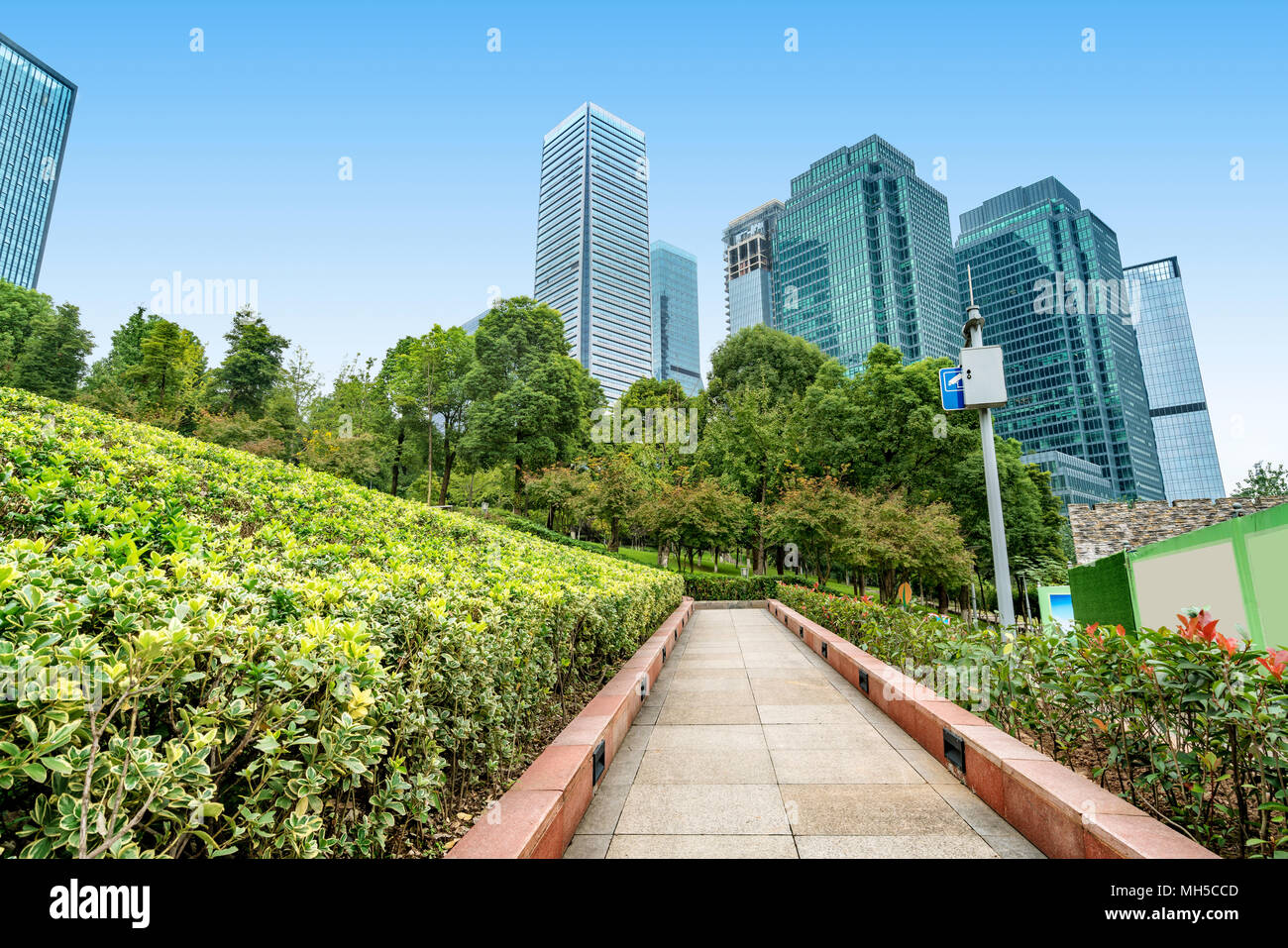 Green plants and modern architecture, Chongqing, China Stock Photo - Alamy