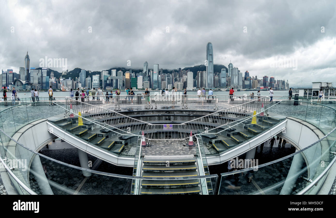 HONG KONG , CHINA - JULY. 25 : Travelers visiting the Tsim Sha Tsui ...