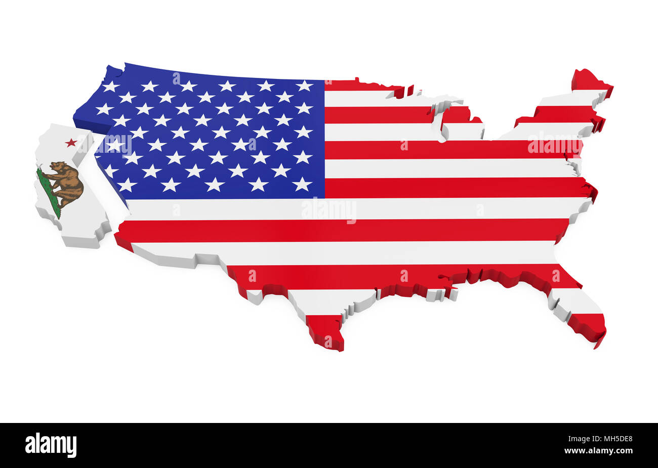 Split america map hi-res stock photography and images - Alamy