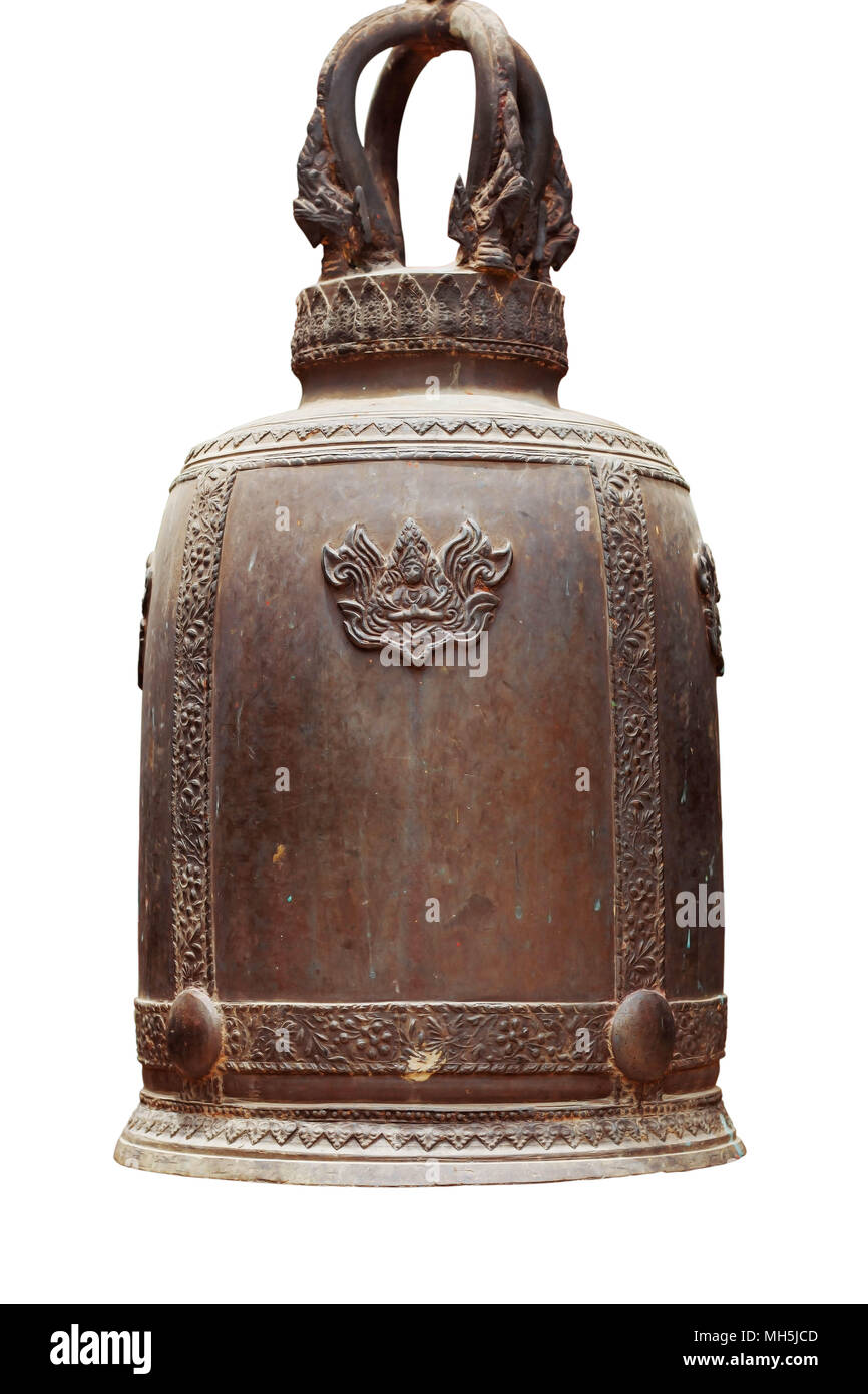 Old bell on a white background Stock Photo - Alamy