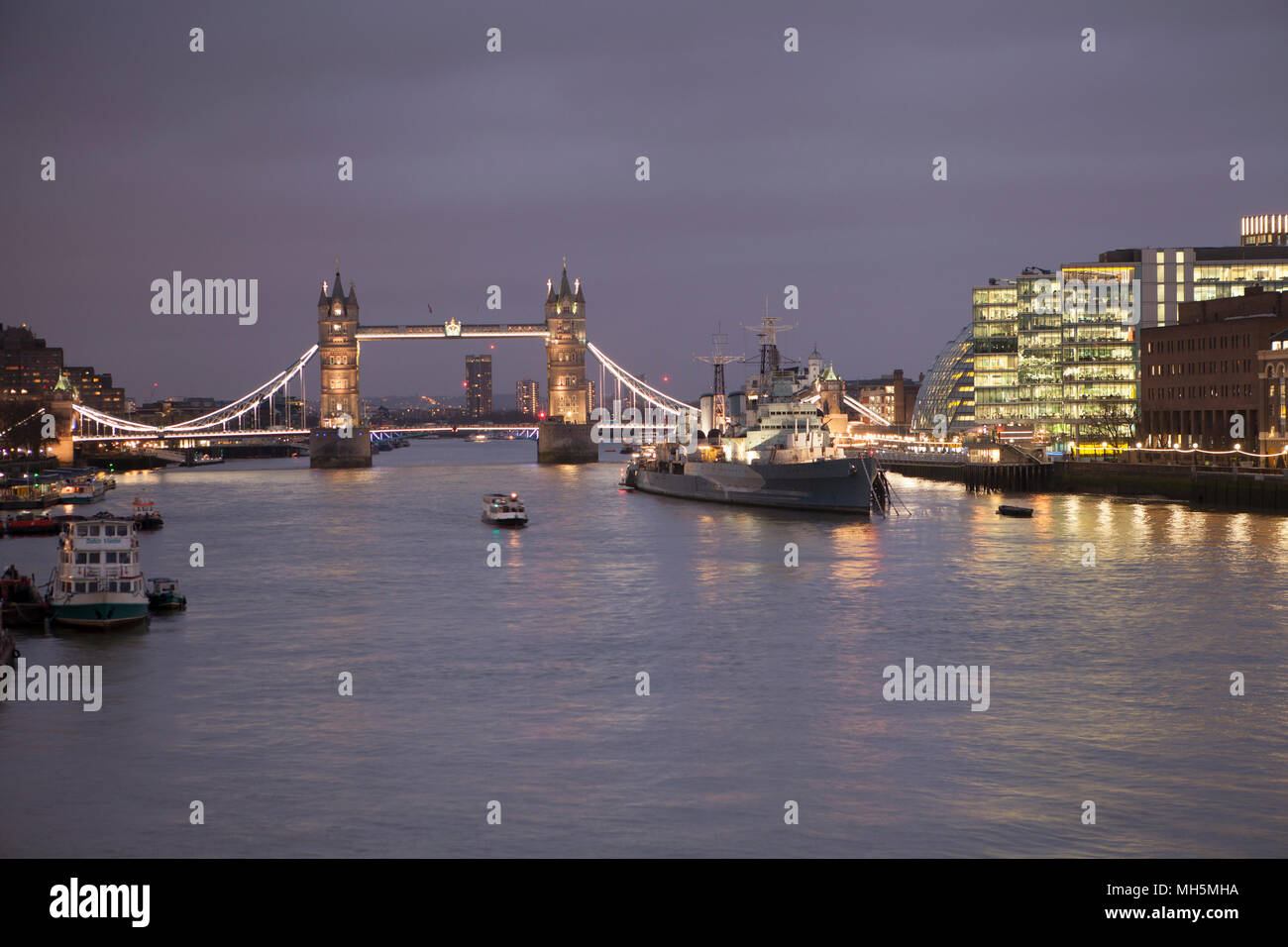 Tower Bridge view over Thames. City Of London Stock Photo - Alamy