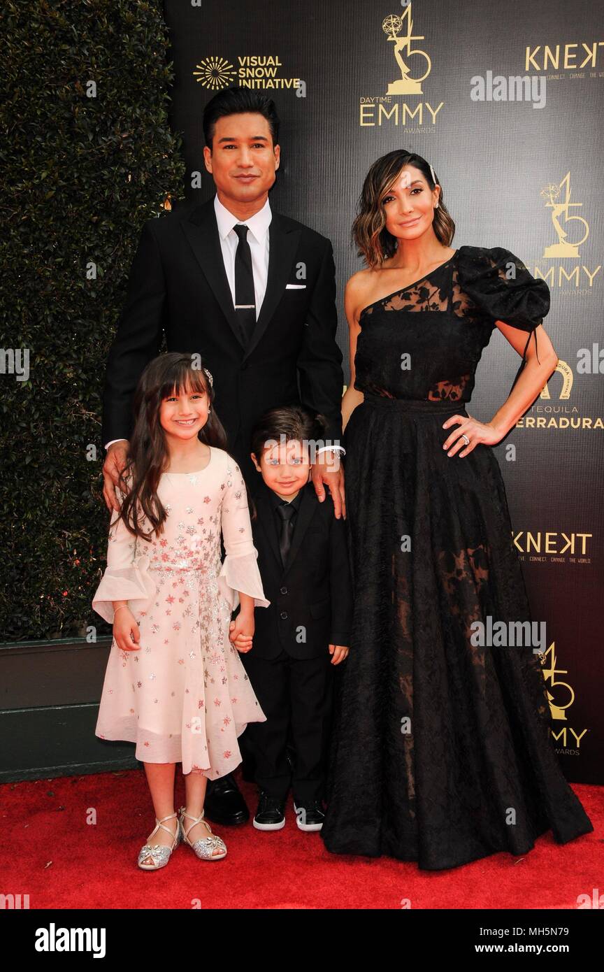 Mario Lopez, Courtney Lopez, family at arrivals for 45th Annual Daytime ...