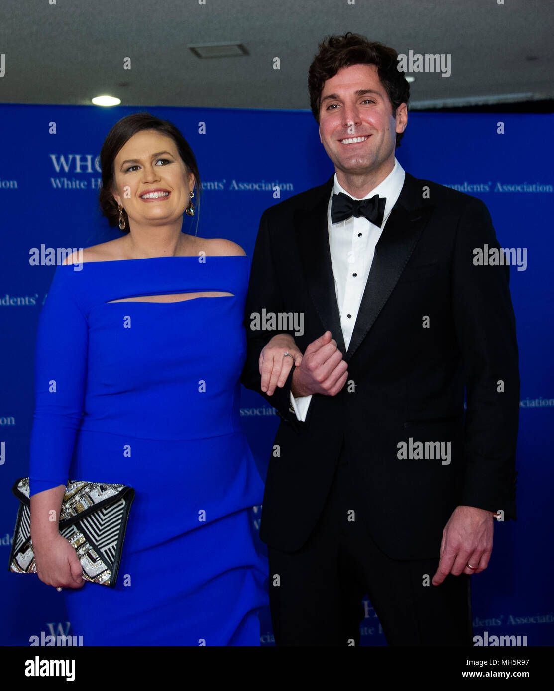 Washington, USA. 28th Apr, 2018. White House press secretary Sarah ...