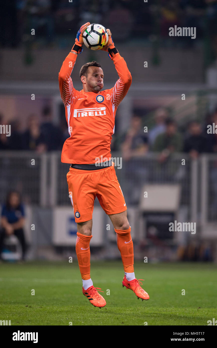 Samir Handanovic of Inter during the Italian "Serie A" match between ...