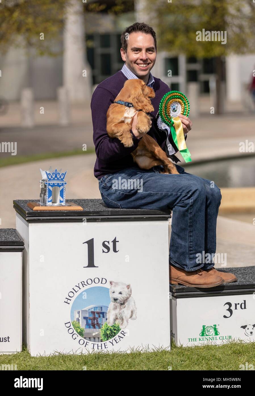 Edinburgh, UK. 30th April 2018. Politicians and their dogs demonstrate ...