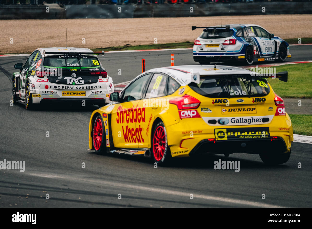 Castle Donington, Leichestershire, UK. 29th April, 2018. BTCC racing ...