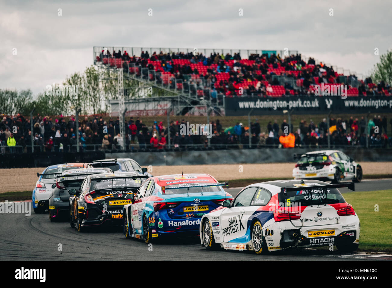 Castle Donington, Leichestershire, UK. 29th April, 2018. BTCC racing ...