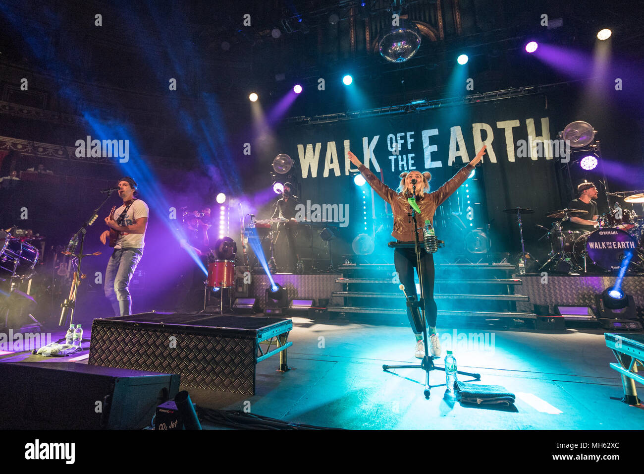 Walk Off The Earth performing live on stage at The Royal Albert Hall in ...