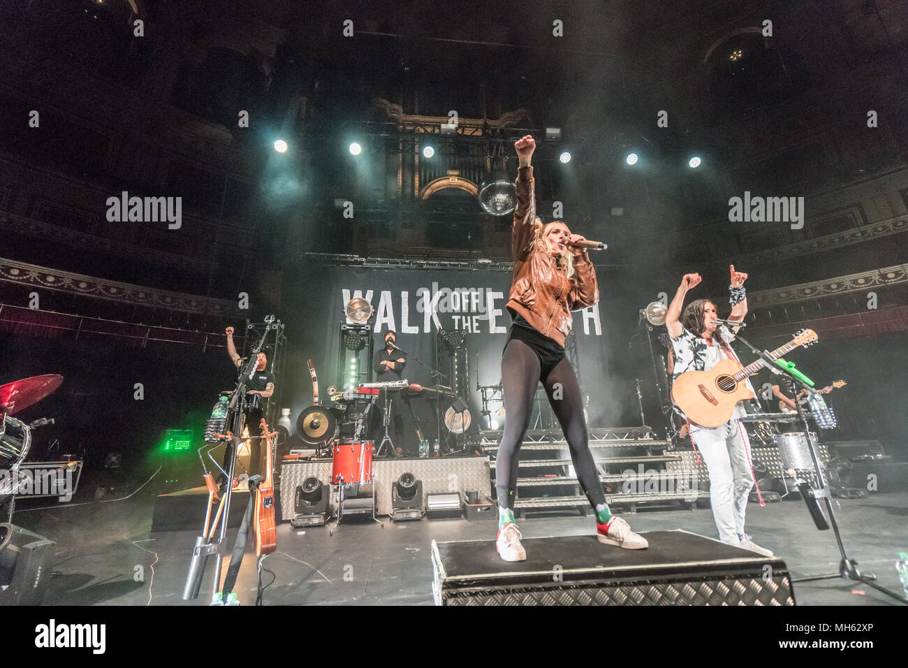 Walk Off The Earth performing live on stage at The Royal Albert Hall in ...