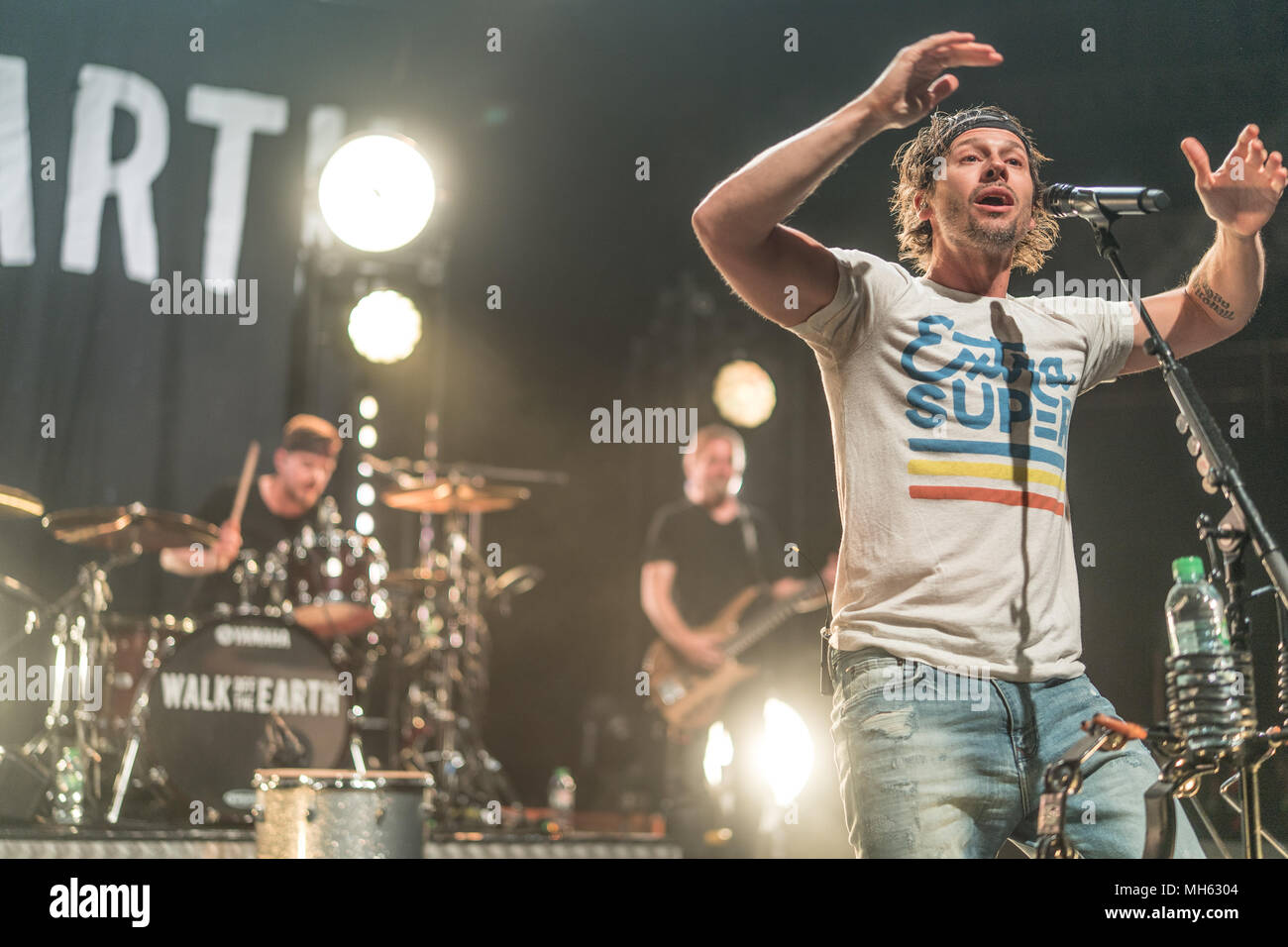 Walk Off The Earth performing live on stage at The Royal Albert Hall in ...