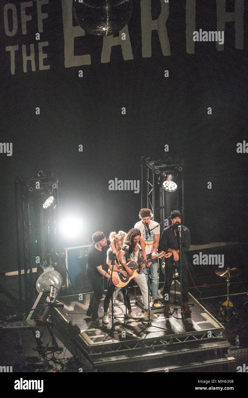 Walk Off The Earth performing live on stage at The Royal Albert Hall in ...