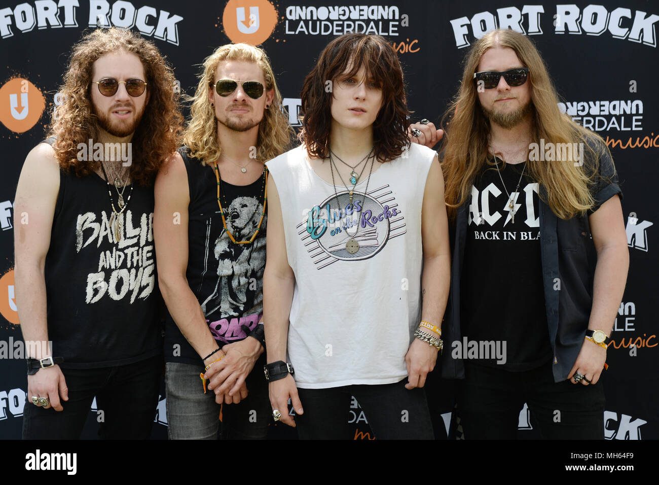 SUNRISE FL - APRIL 29: Graham Whitford, Tyler Bryan, Noah Denney and ...