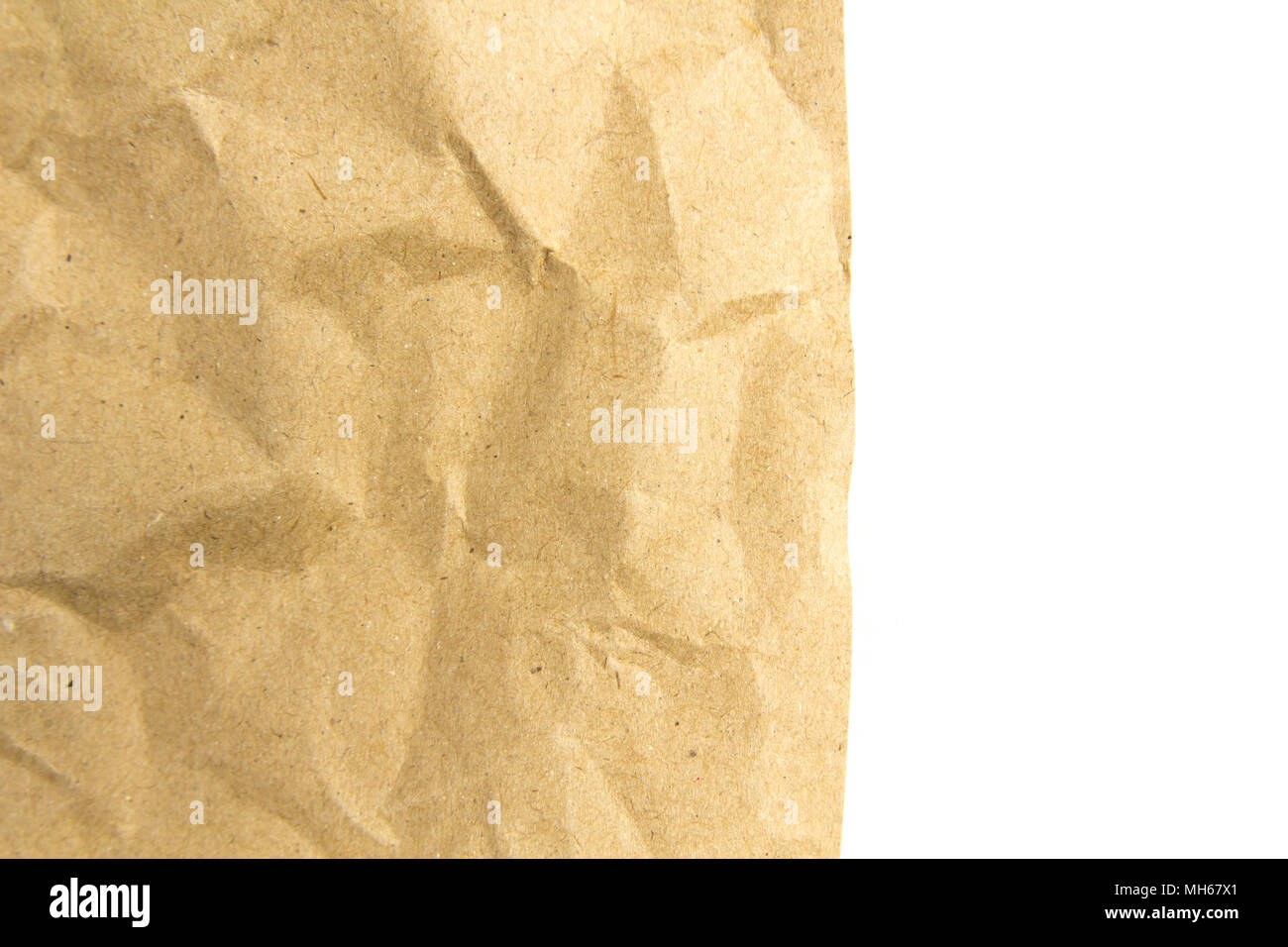 Paper disastrously crumpled list texture or background Stock Photo - Alamy