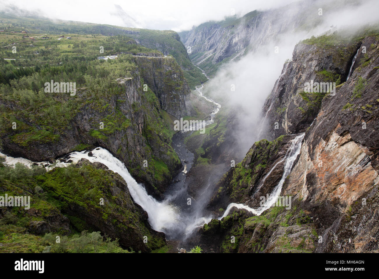 Spectacular Voringfossen waterfalls in Norway Stock Photo - Alamy