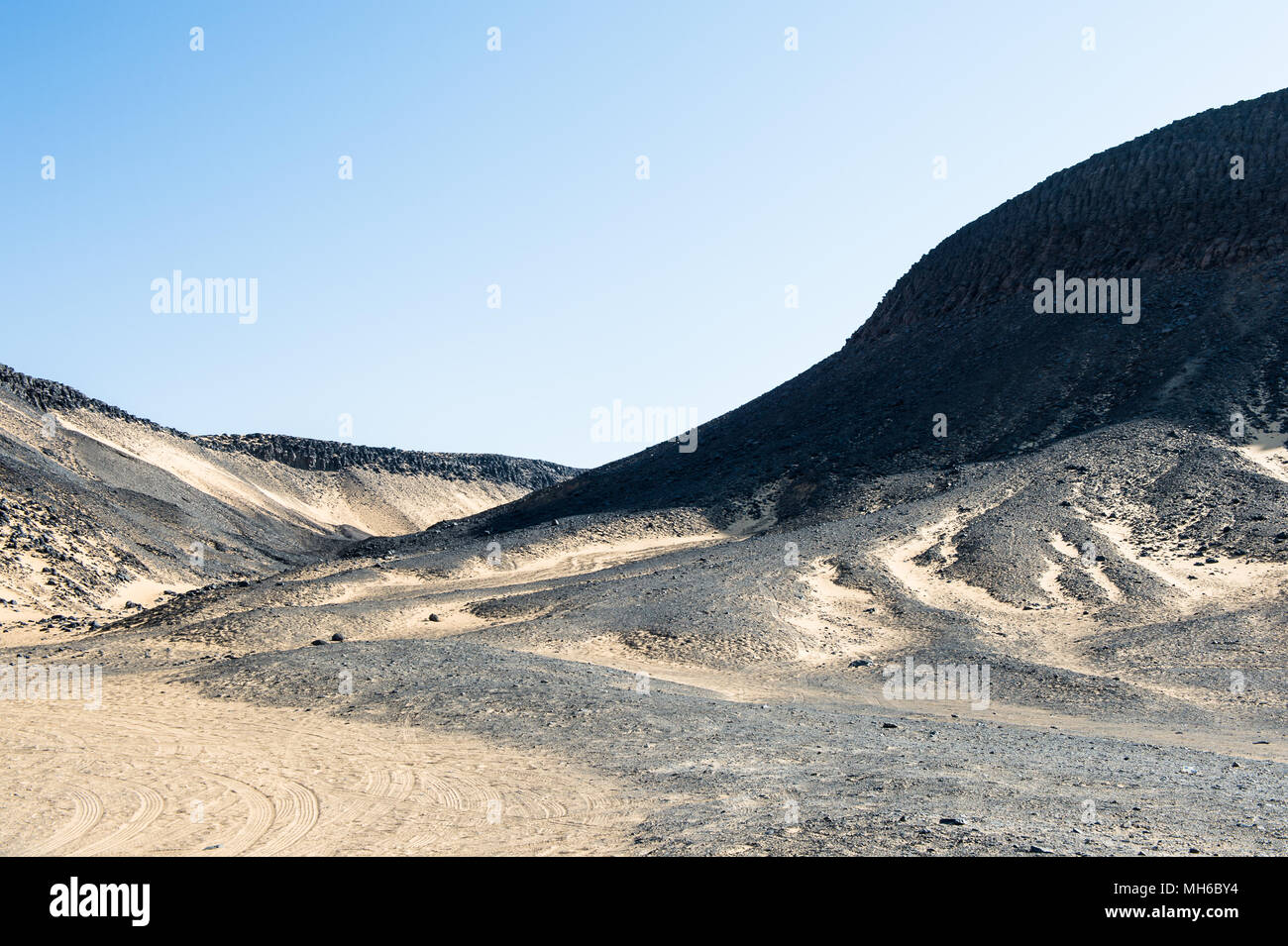 Basalt formations in the Black Desert of Egypt Stock Photo - Alamy