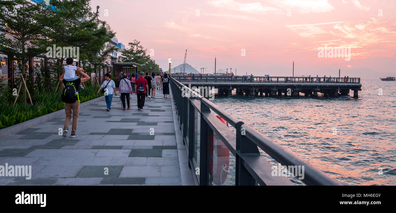 The newly opened Central and Western district promenade, which used to ...