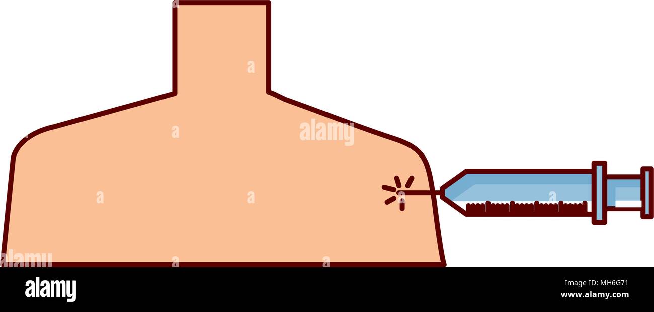 person shirtless with injection avatar character Stock Vector Image ...