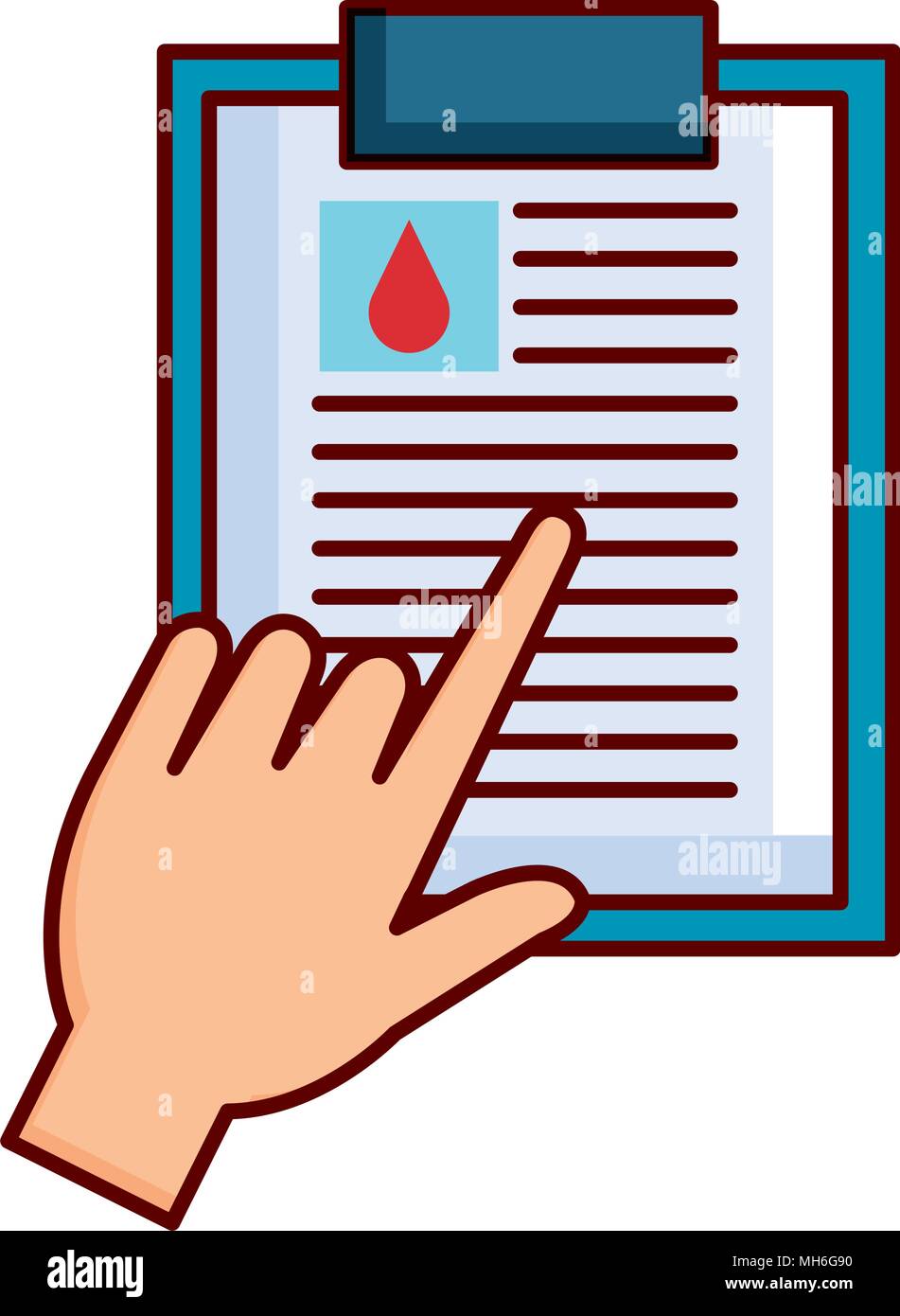 hand with donation blood clipboard paper Stock Vector Image & Art - Alamy