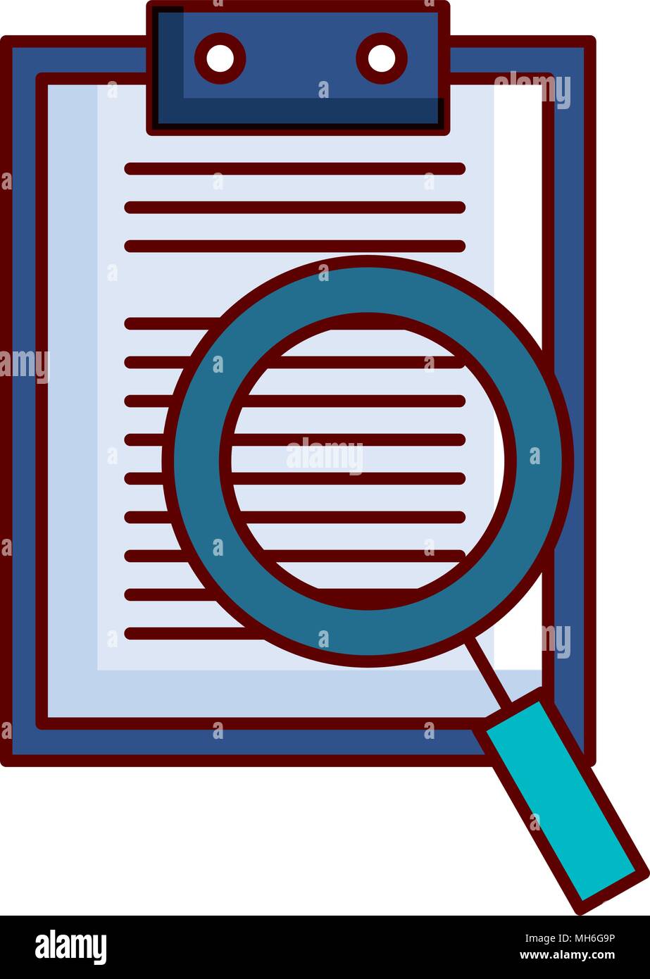 checklist document with magnifying glass Stock Vector Image & Art - Alamy