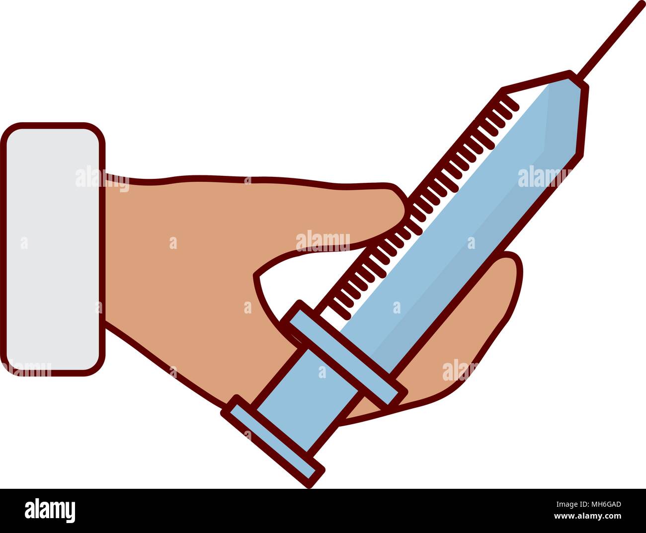 doctor with medical injection Stock Vector Image & Art - Alamy