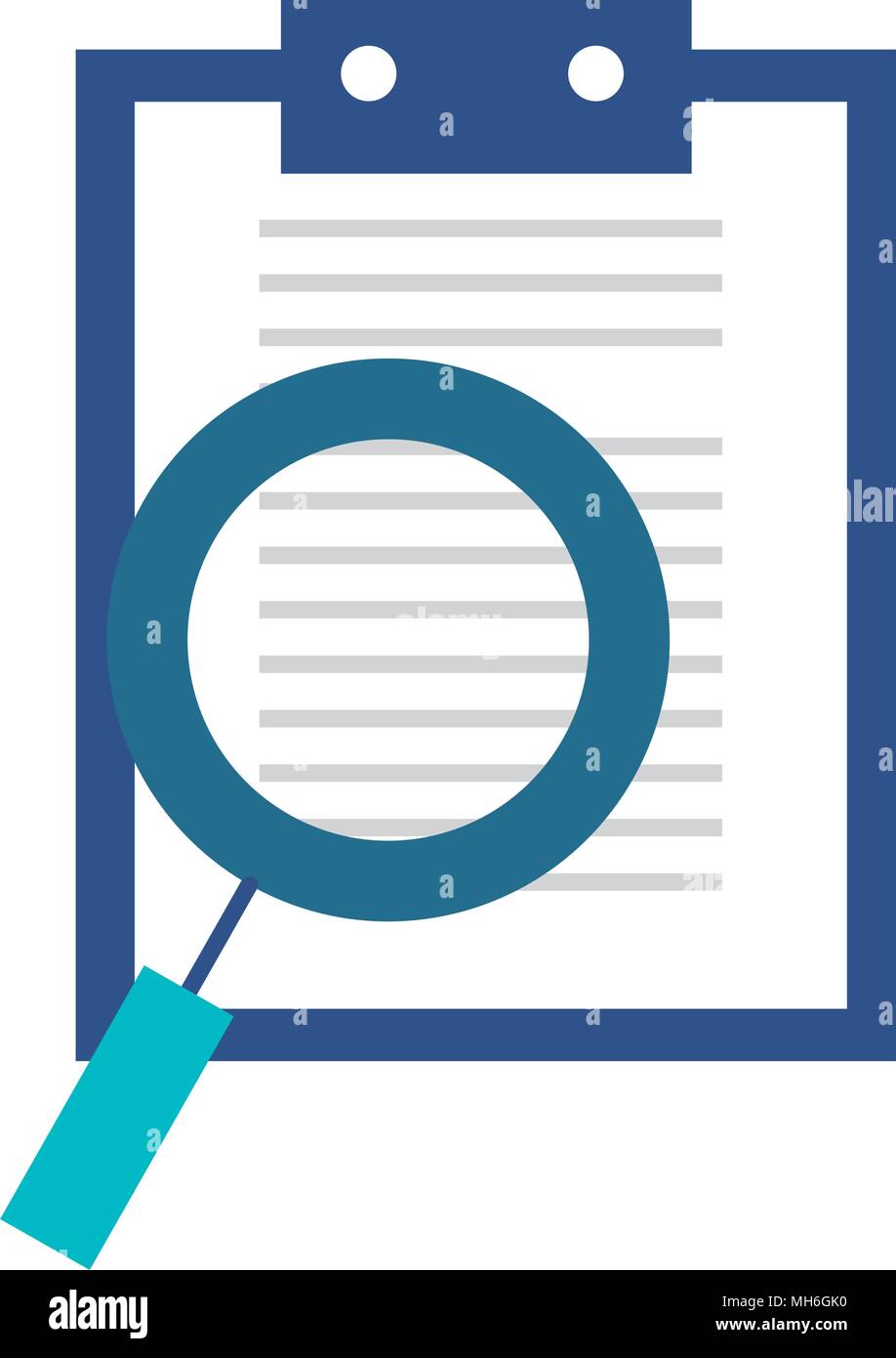 checklist document with magnifying glass Stock Vector Image & Art - Alamy