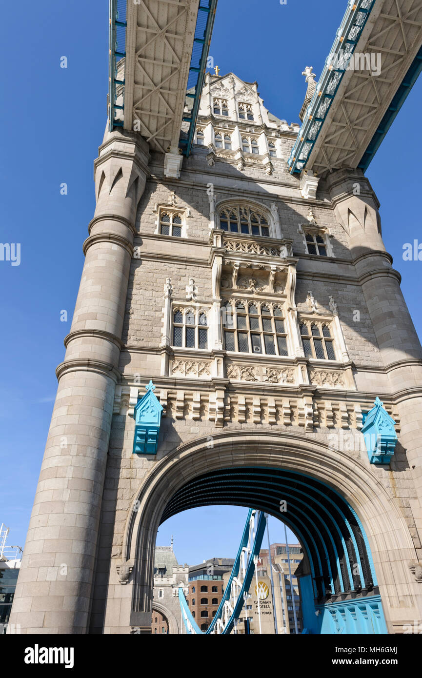 Close up of one of the Towers of Tower bridge, London, UK Stock Photo ...