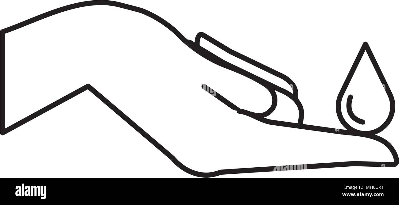 hand human receiving drop Stock Vector Image & Art - Alamy