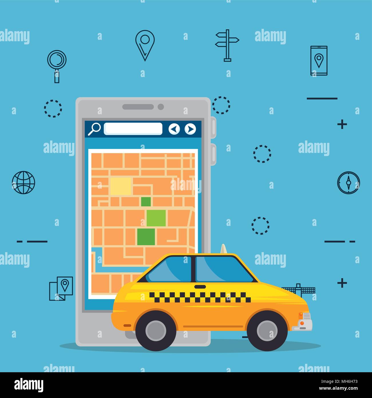 Public transport navigation system Stock Vector Images - Alamy