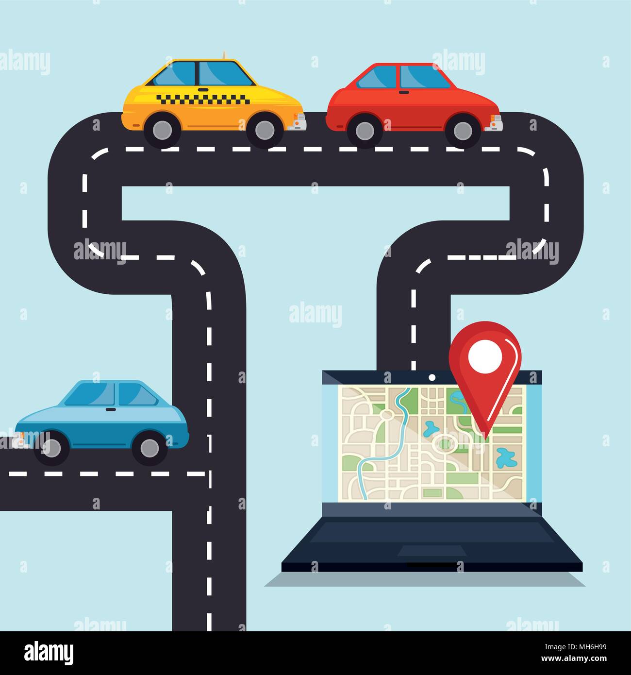 Public transport navigation system Stock Vector Images - Alamy