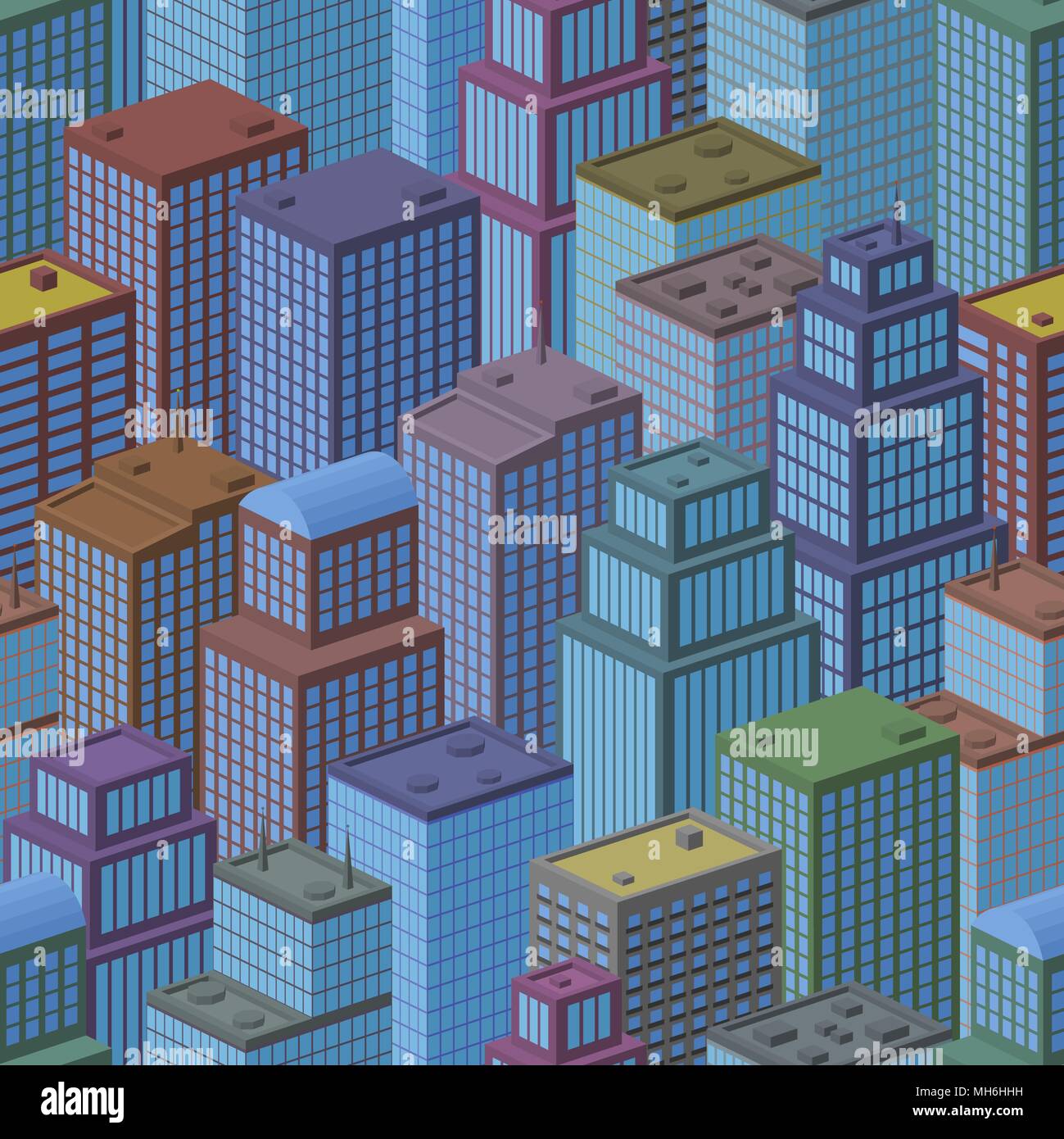 Isometric city skyscraper built hi-res stock photography and images - Alamy