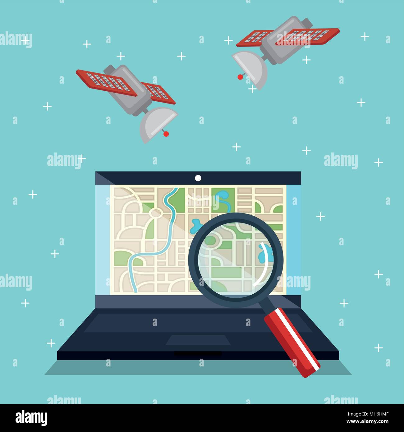 Laptop positioning Stock Vector Images - Alamy