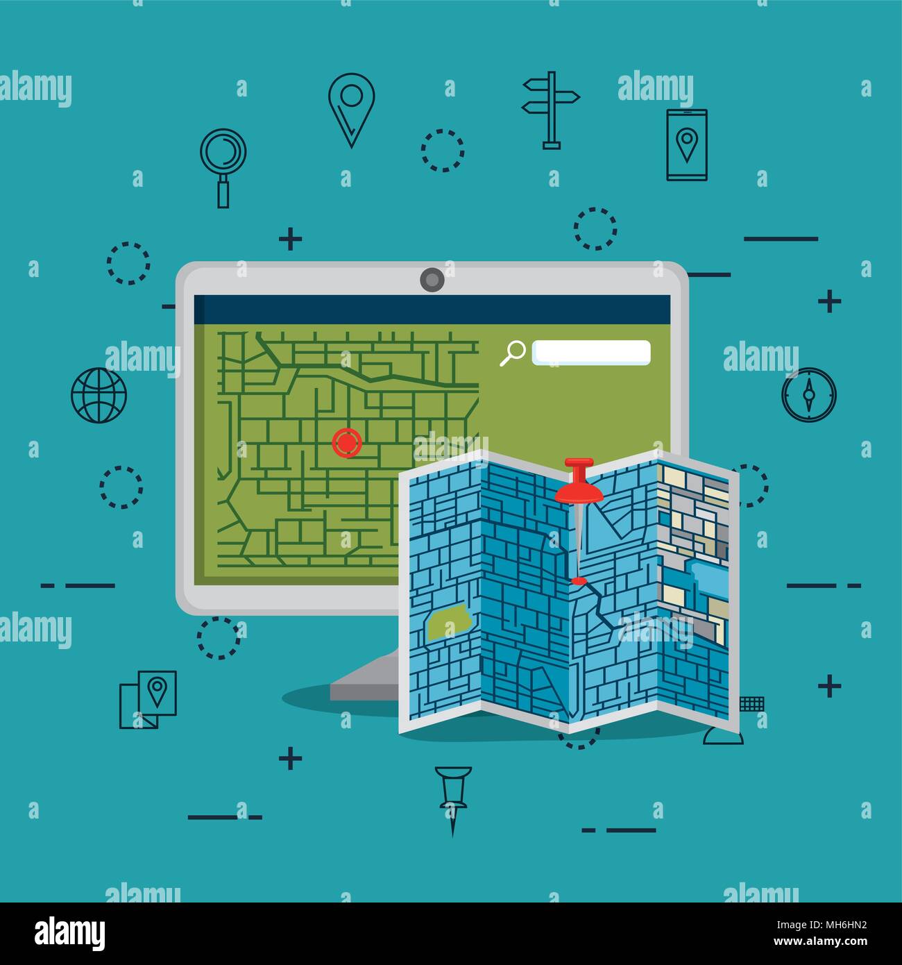 Arrows gps hi-res stock photography and images - Alamy