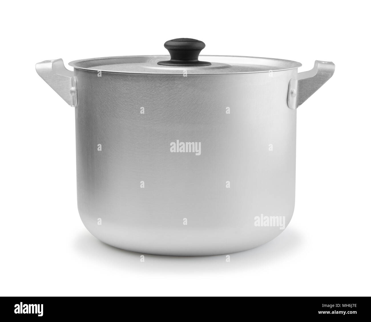 Aluminum saucepan isolated on white background Stock Photo - Alamy
