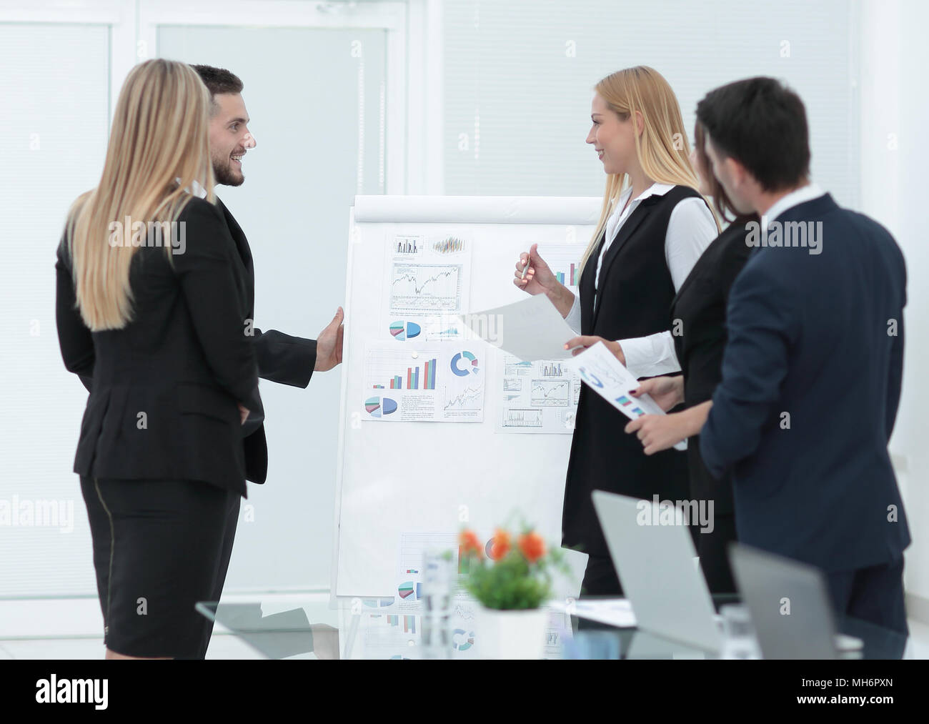 Business people at presentation in office Stock Photo - Alamy