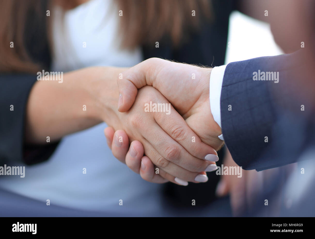 Business handshake ,congratulations or Partnership concept Stock Photo ...