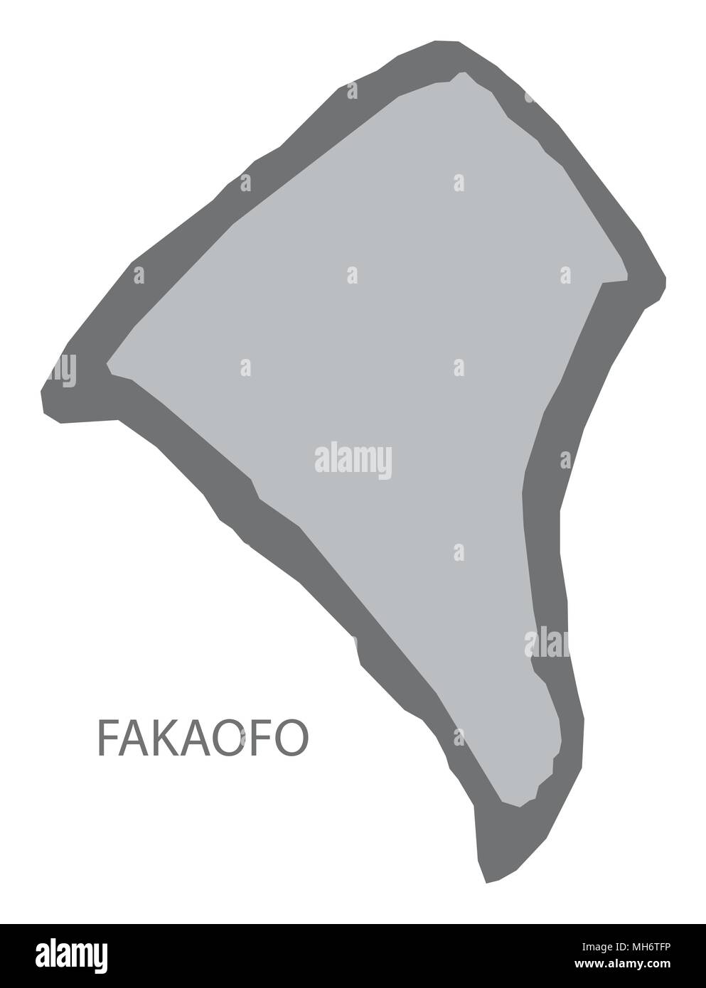 Fakaofo map of Tokelau Islands grey illustration shape Stock Vector ...
