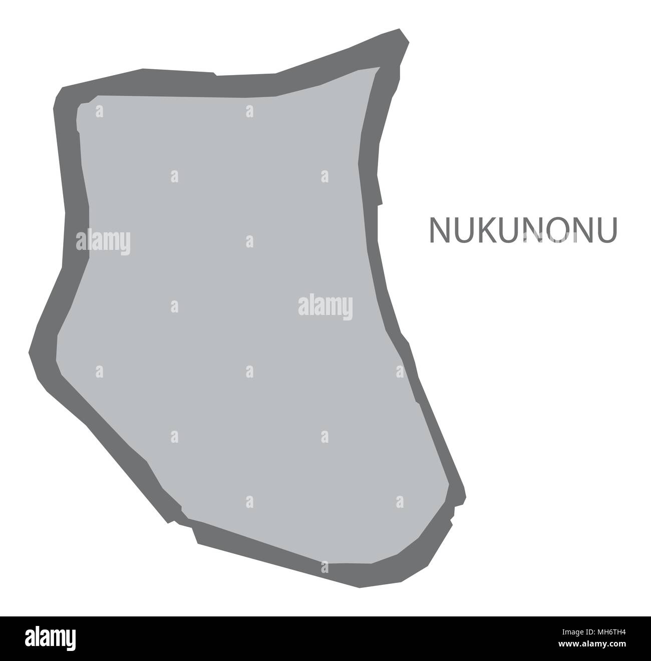 Nukunonu map of Tokelau Islands grey illustration shape Stock Vector ...