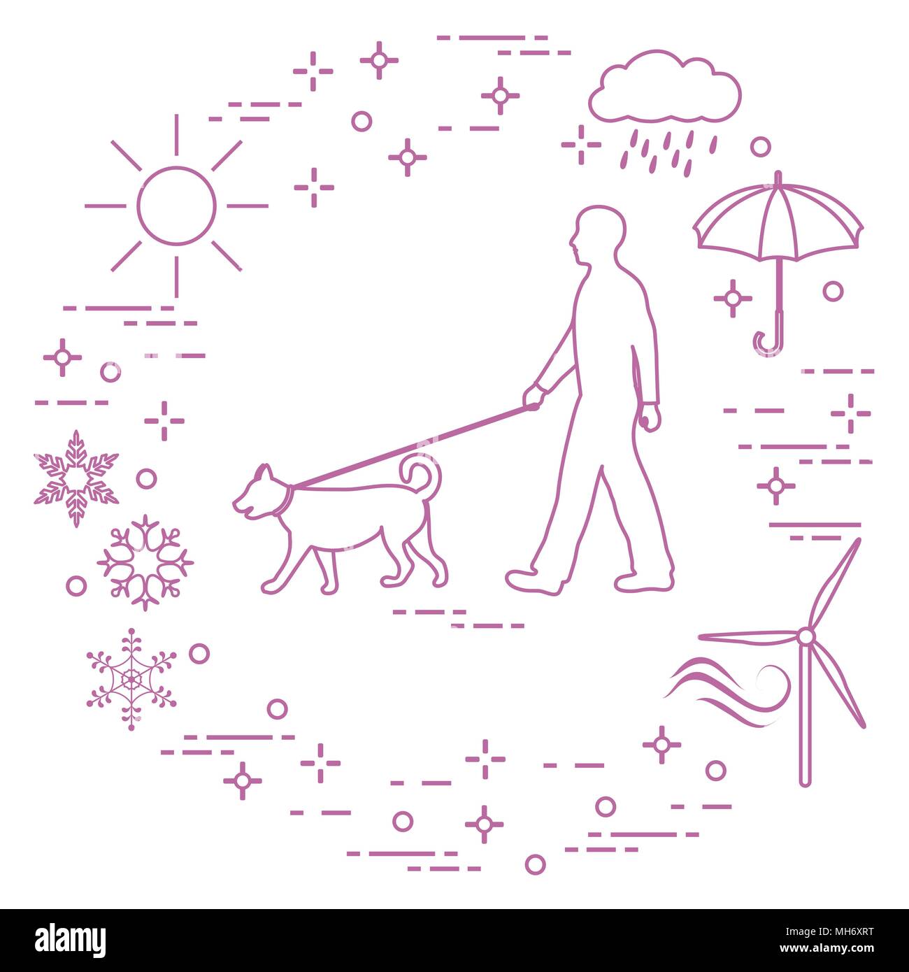 Dog wind not illustration Stock Vector Images - Alamy