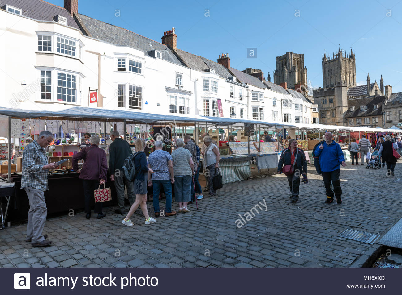 Wells Town Centre Somerset Stock Photos & Wells Town Centre Somerset ...