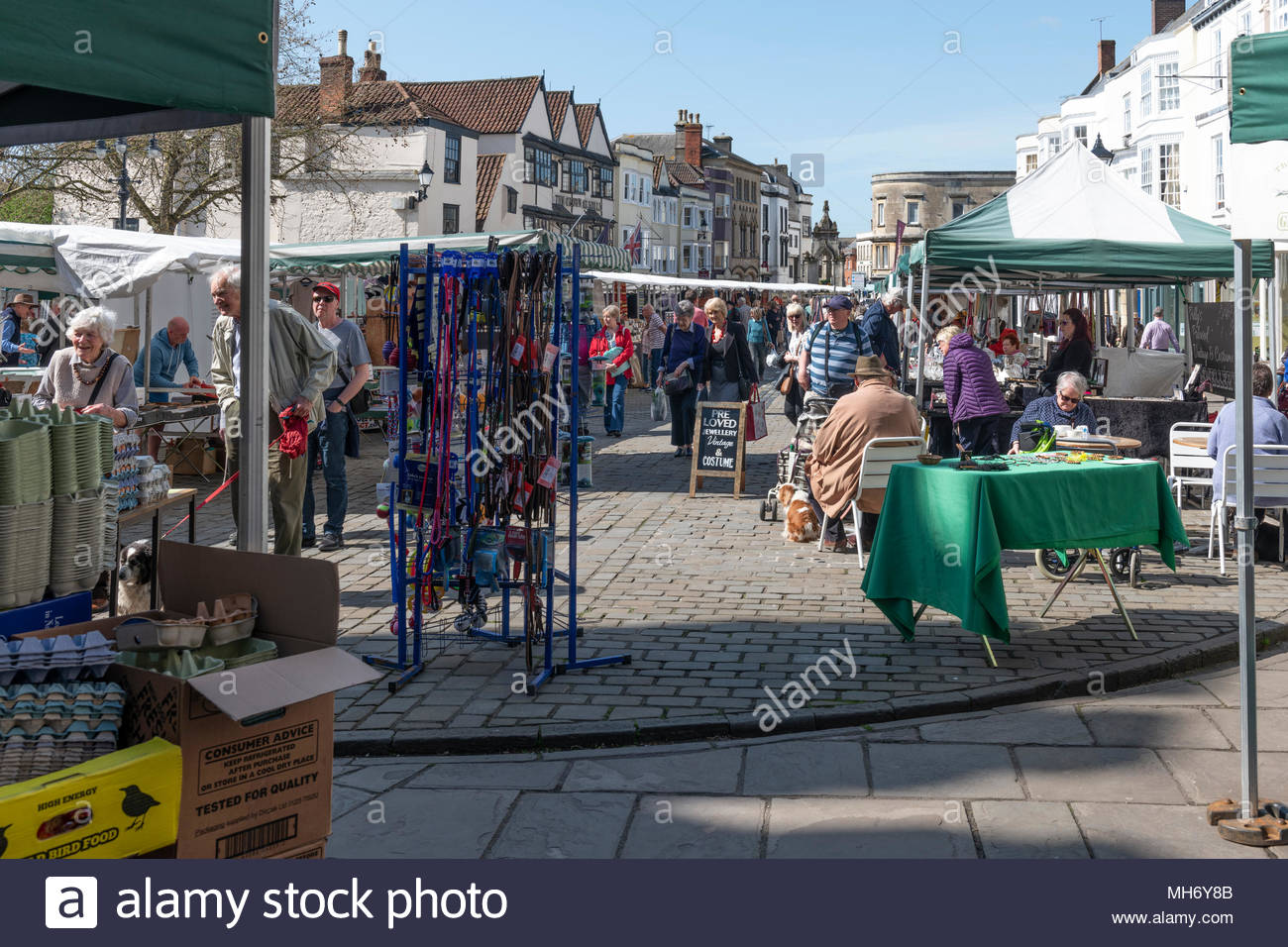 Wells England Somerset Market Square Stock Photos & Wells England ...