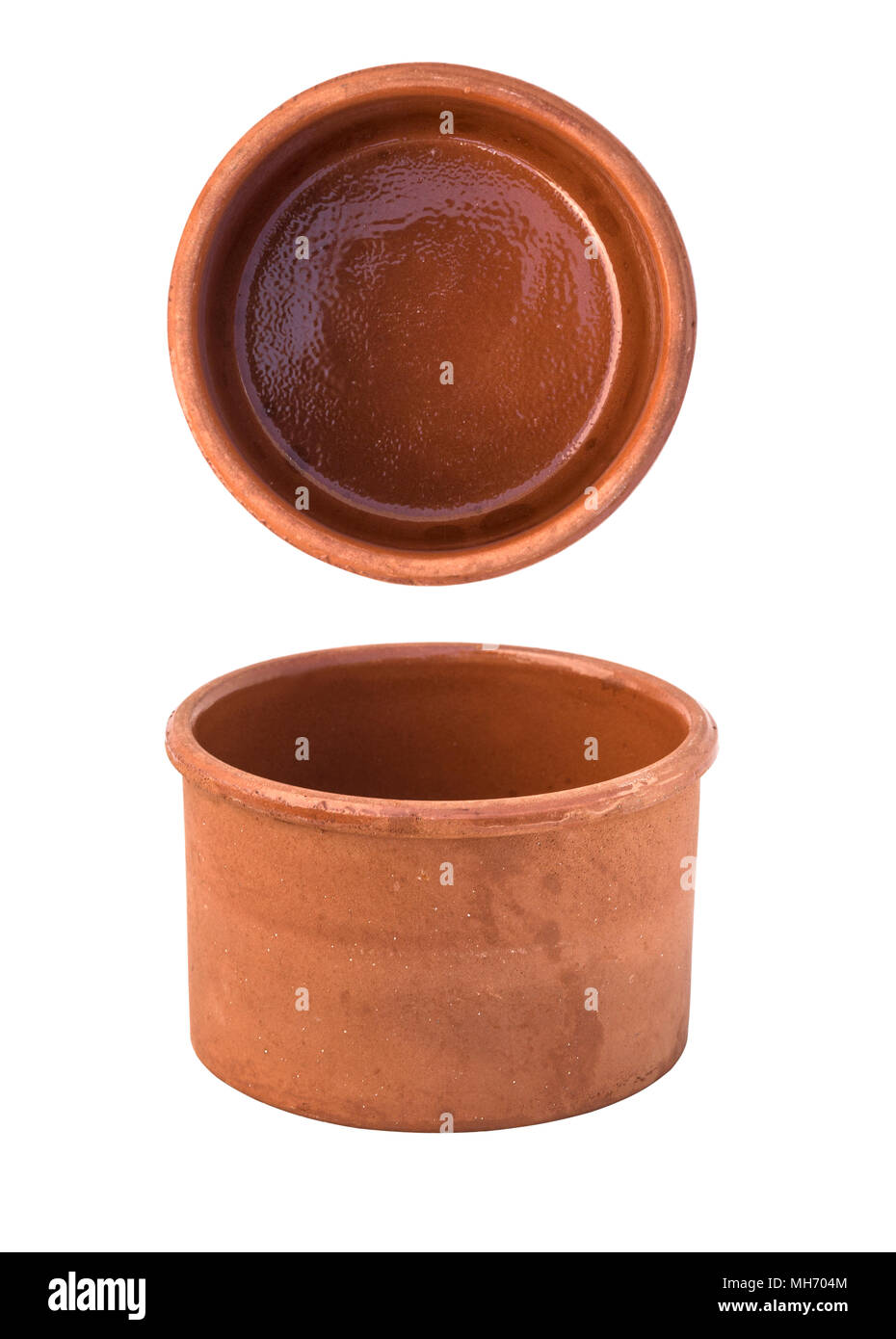 empty ceramic pot is isolated on white background, close up Stock Photo ...