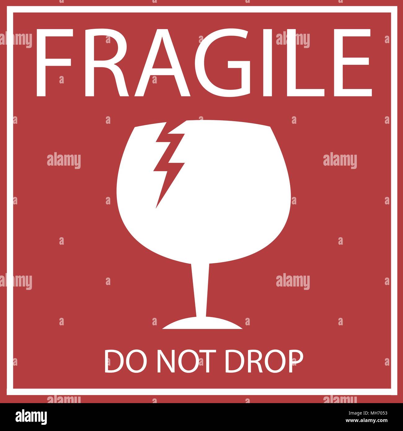 Fragile or Breakable Material packaging symbol Stock Vector Image & Art ...