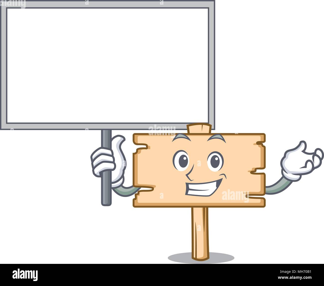 Bring board wooden board character cartoon Stock Vector Image & Art - Alamy