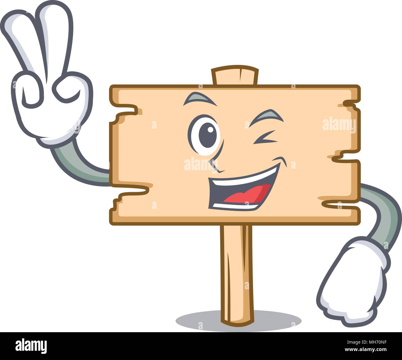 Two finger wooden board character cartoon Stock Vector Image & Art - Alamy