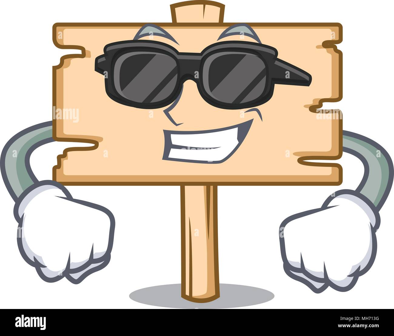 Super cool wooden board character cartoon Stock Vector Image & Art - Alamy